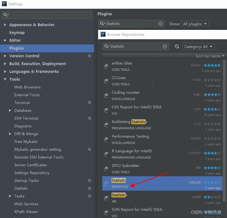 IDEA安装Statistic插件后找不到插件窗口_idea安装statistic后不显示-CSDN博客