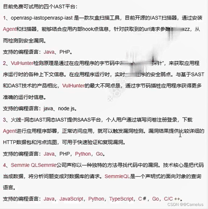 渗透测试常用工具总结——DAST、SAST、IAST_dast工具-CSDN博客