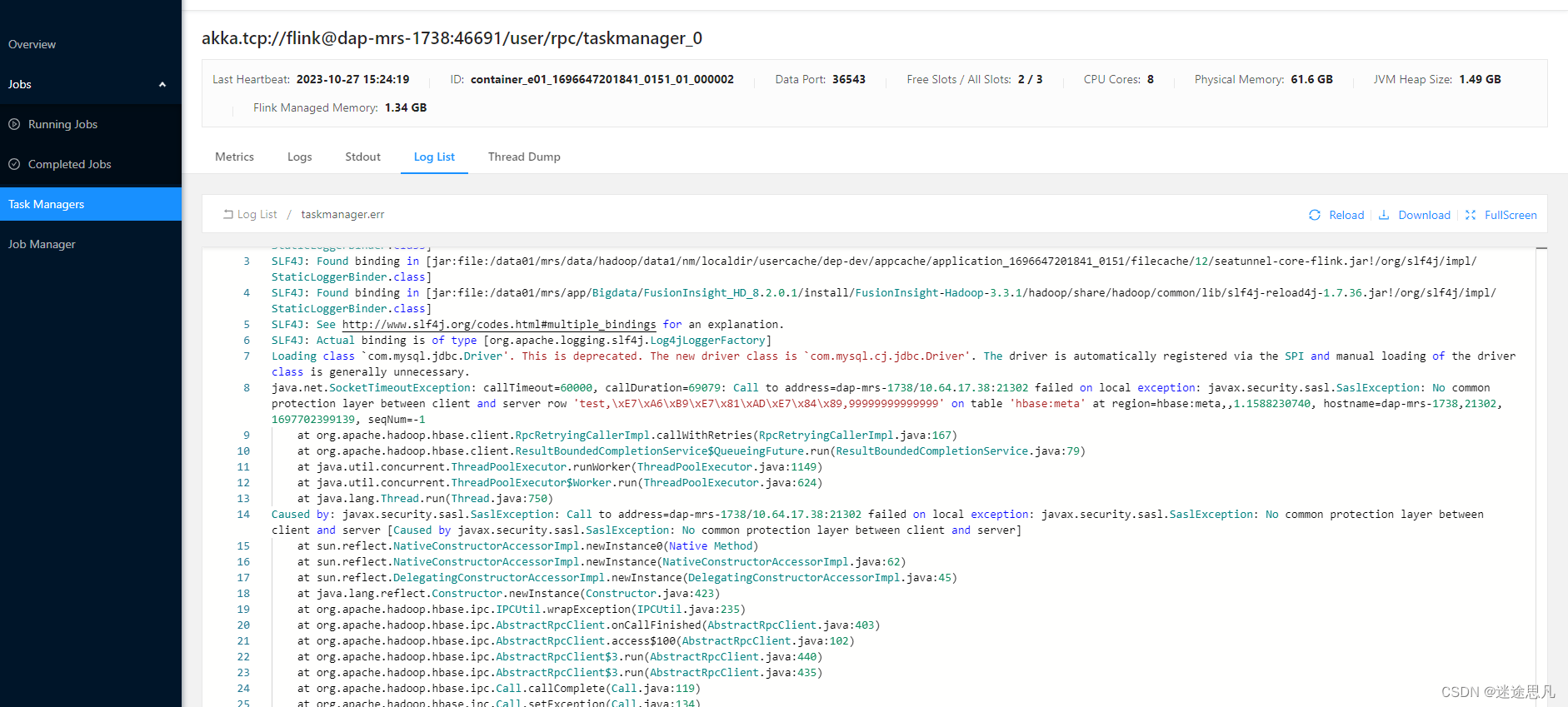 FLINK异常总结_the taskexecutor is shutting down-CSDN博客