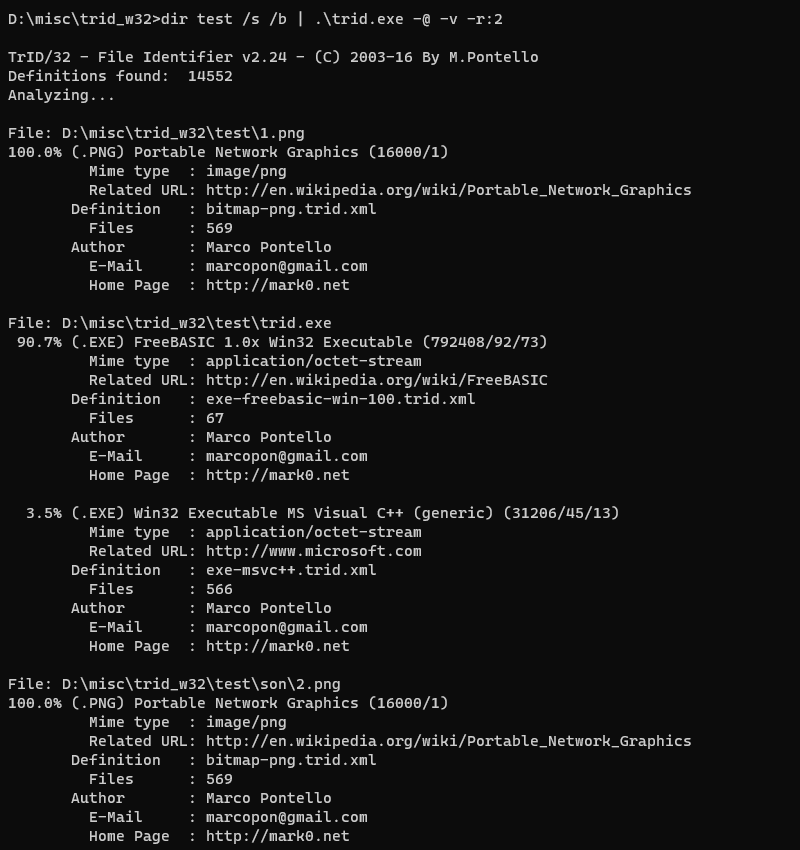 文件类型识别工具：TrID(trid)下载安装及使用-CSDN博客