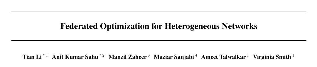 MLSys 2020 | FedProx：异质网络的联邦优化_fedprox算法-CSDN博客