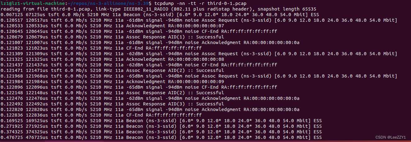 ns3学习记录（五）：WIFI无线网络third.cc_ns3 两节点改三节点-CSDN博客