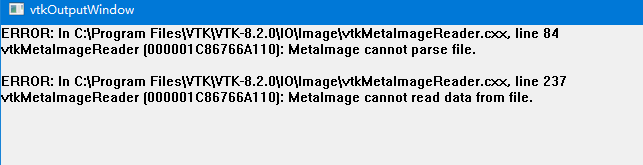 vs+vtk读取.mhd格式文件出现ERROR:MetaImage cannot read data from file 问题。_metaimage cannot parse file.-CSDN博客