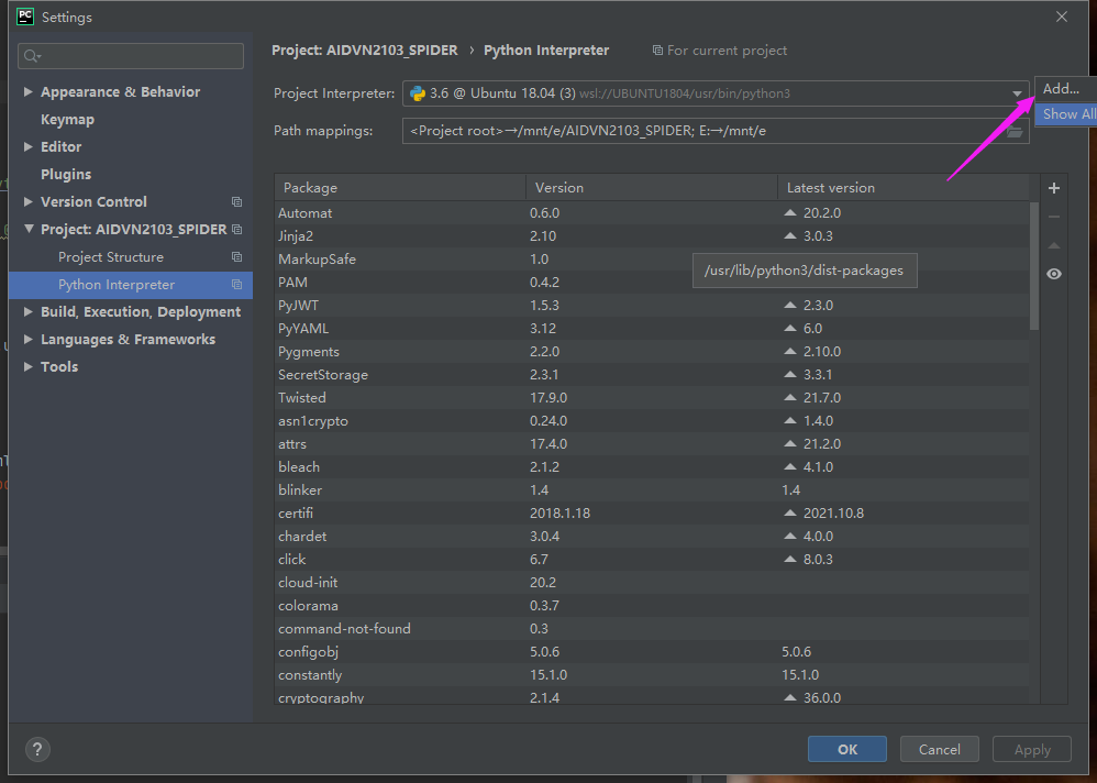 Configure wsl and SSH in pycharm - Programmer Sought