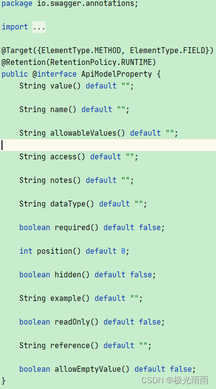 swagger @Api @ApiOperation @ApiImplicitParams @ApiResponses @ApiModel @ApiModelProperty 基本使用总结 ...