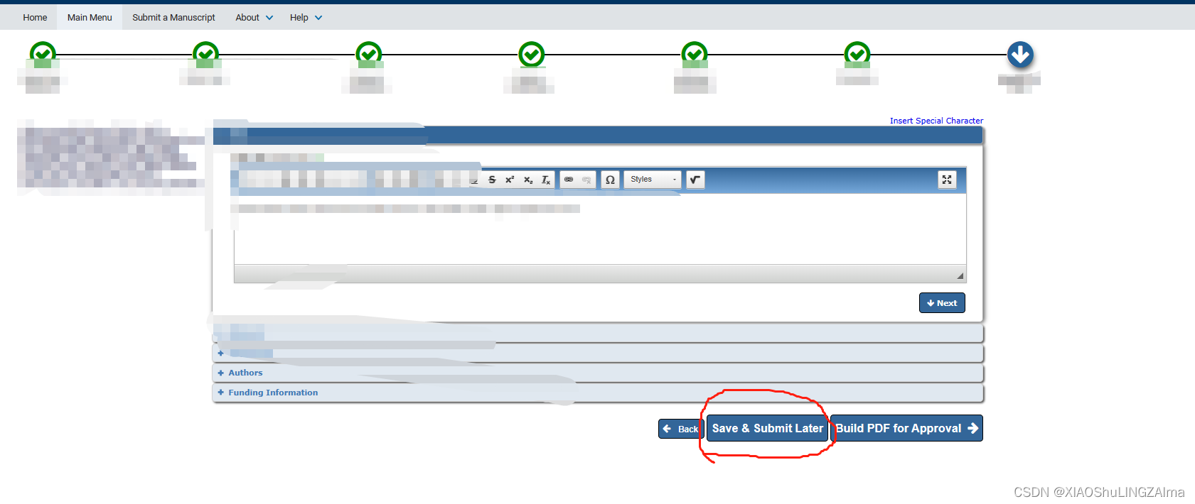 Elsevier提交论文过程与报错解决_to complete your submission you must select a stat ...
