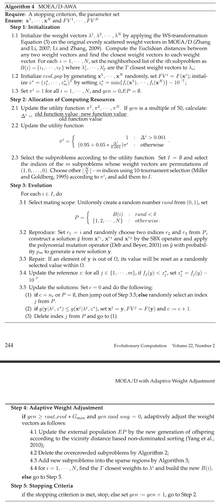 论文解读：MOEA/D with Adaptive Weight Adjustment_均匀分布的权重向量-CSDN博客