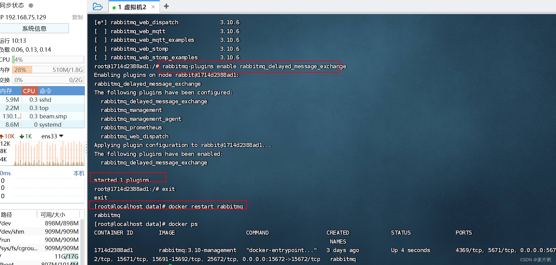 Rabbitmq Docker安装延时插件 Docker里rabbitemq安装延迟插件 Csdn博客