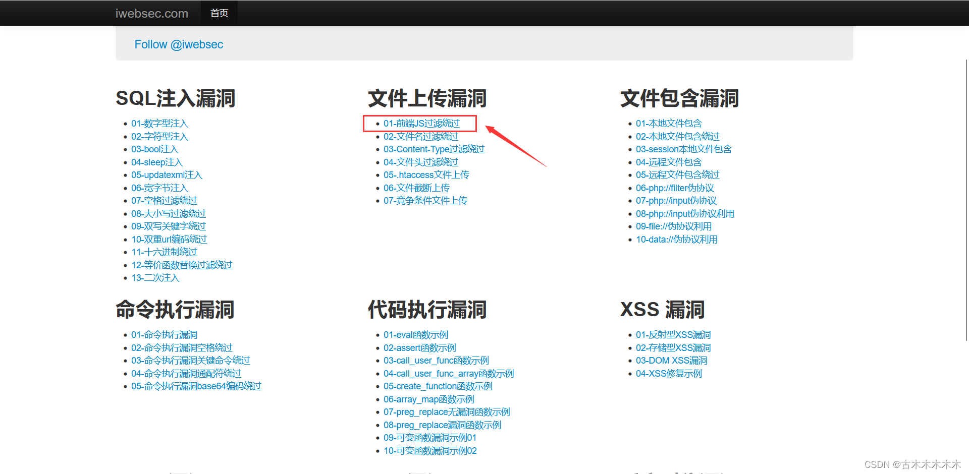 iwebsec文件上传漏洞-前端JS过滤绕过_前端js过滤绕过的原理是什么?-CSDN博客