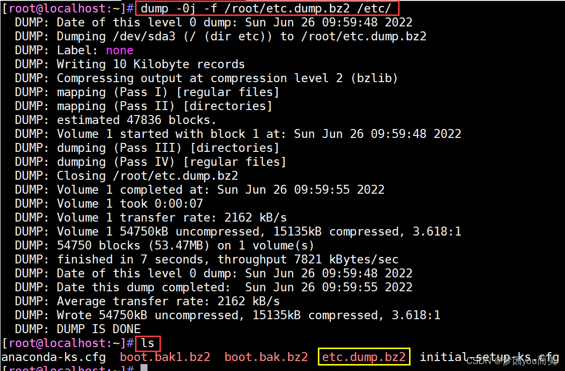 Linux 备份与恢复备份目录为bak Csdn博客 