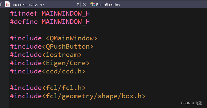 FCL碰撞检测库，添加到QT项目中，问题记录error: dllimport cannot be applied to non-inline ...
