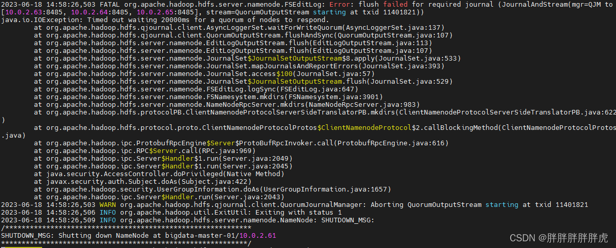 Hadoop Namenode 进程异常停止readandprocess From Client 192168221152553 Thr Csdn博客 