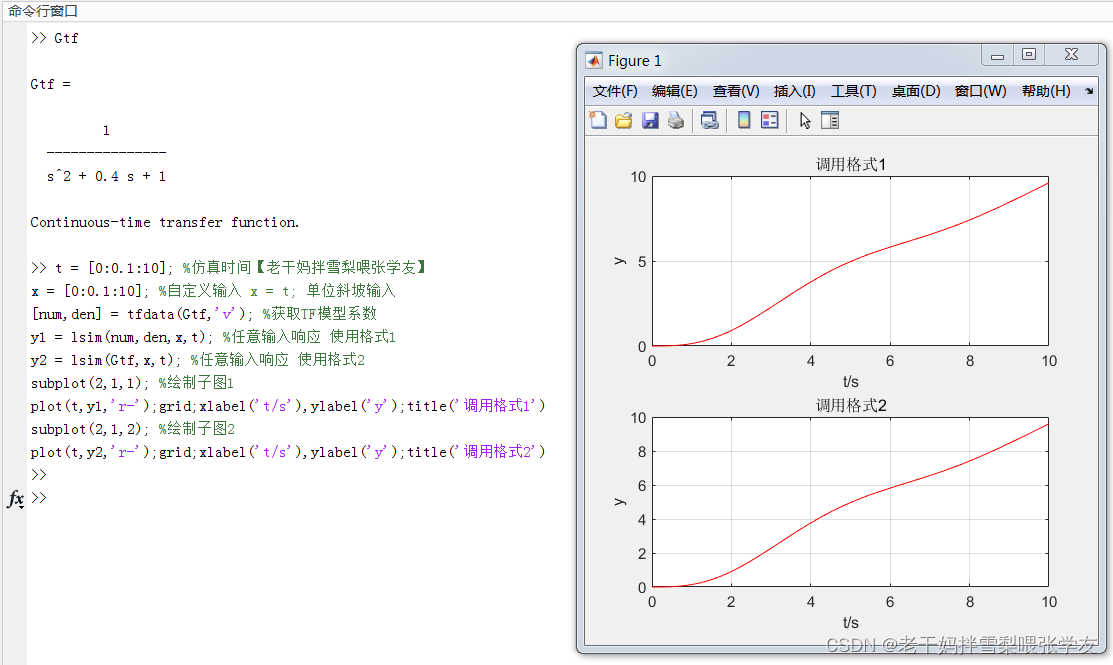 Matlab——时域分析函数matlab对时域分析有哪些函数 Csdn博客