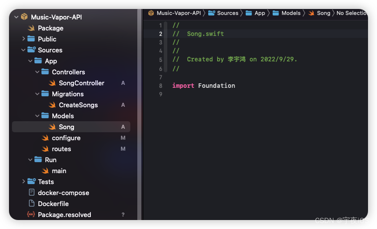 【Swift-Vapor服务器】0002、Swift-Vapor的基本使用-搭建一个属于自己歌曲的API_macos swift vapor 教程-CSDN博客