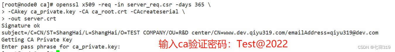 OpenSSL生成CA自签名根证书和颁发证书_openssl ca证书-CSDN博客