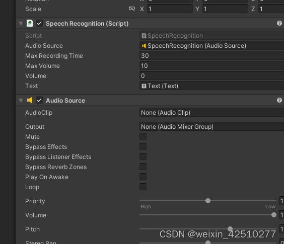 Unity原生语音识别/实时录音/无插件/需要联网 语音识别_unity离线语音识别插件-CSDN博客