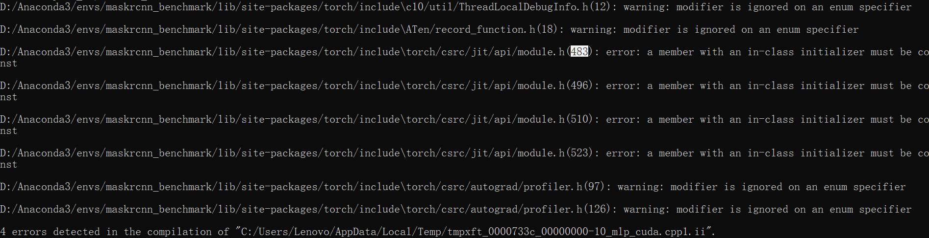 maskrcnn安装及遇到的各种问题_nvcc.exe' failed with exit status 2-CSDN博客