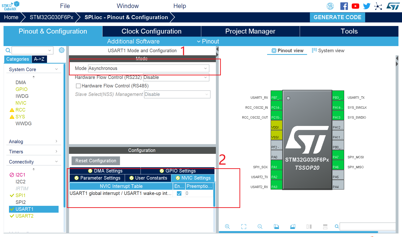 STM32 HAL库 串口中断接收模式配置 CubeMX+MDK5_stm32中断设置后mdk5编程-CSDN博客