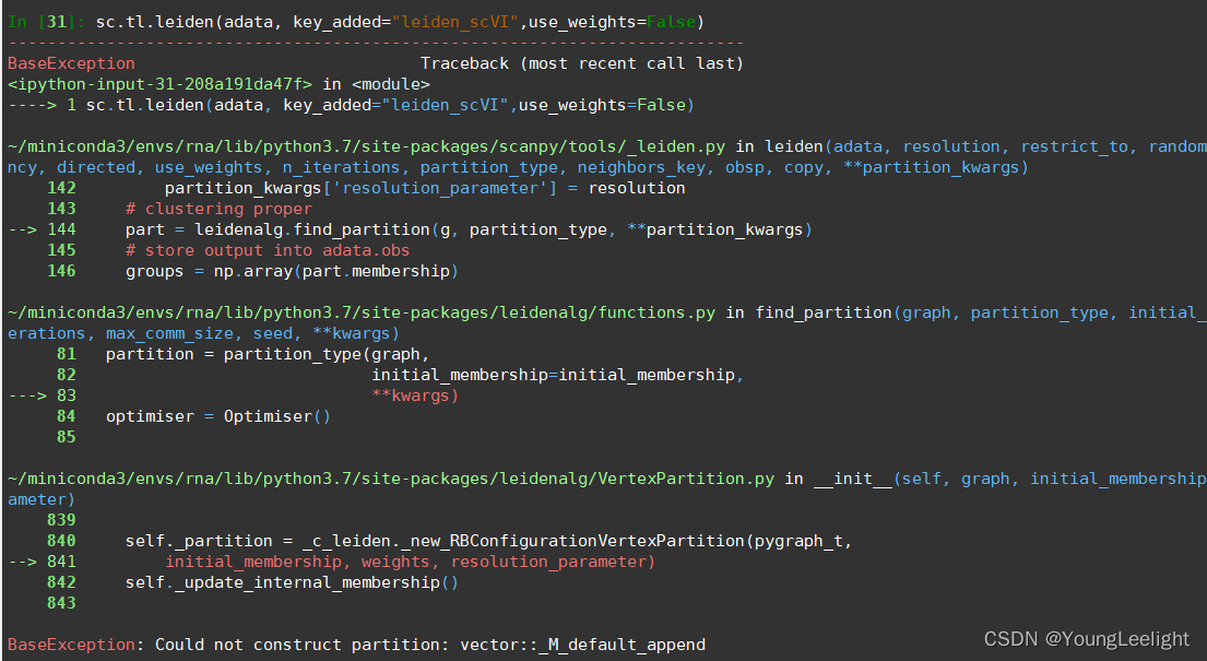 Baseexception Could Not Construct Partition Weight Vector Not The Same Size As The Number Of 