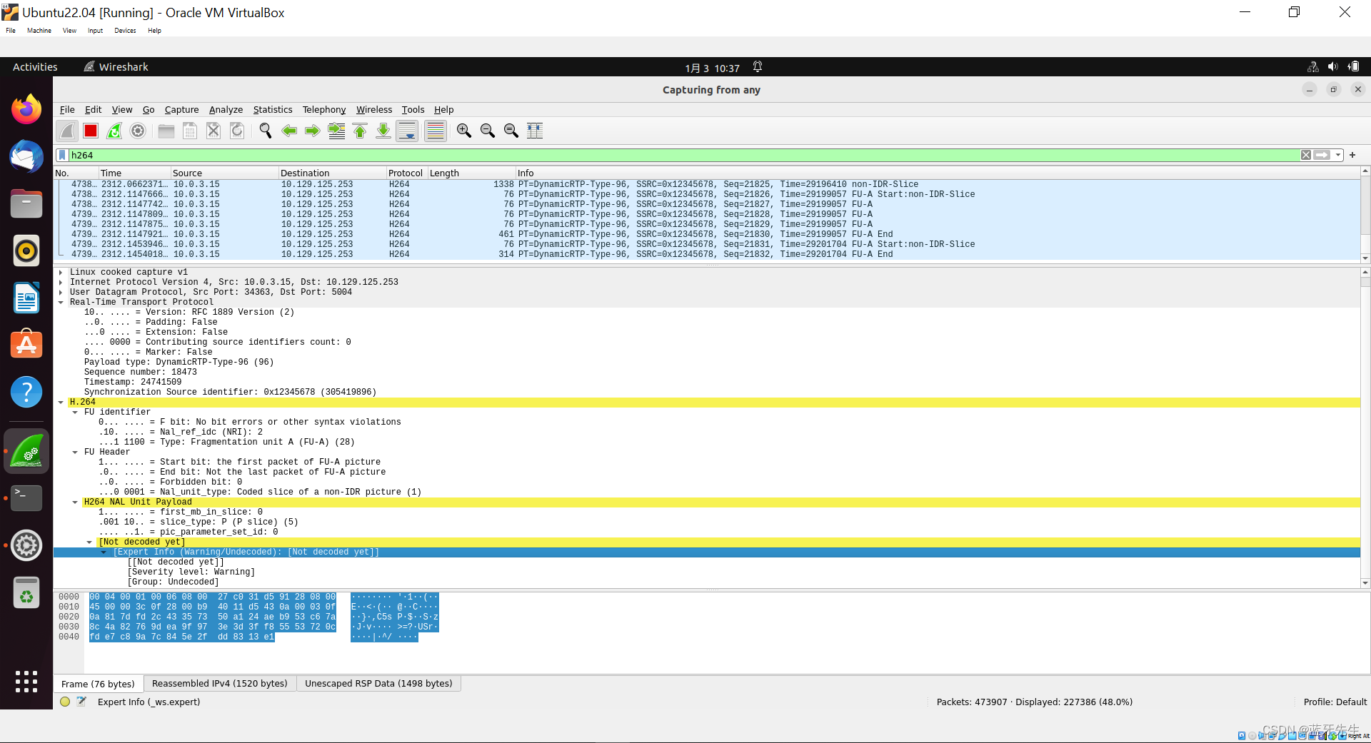 Wireshark抓到的H264帧_抓包看h264关键帧-CSDN博客
