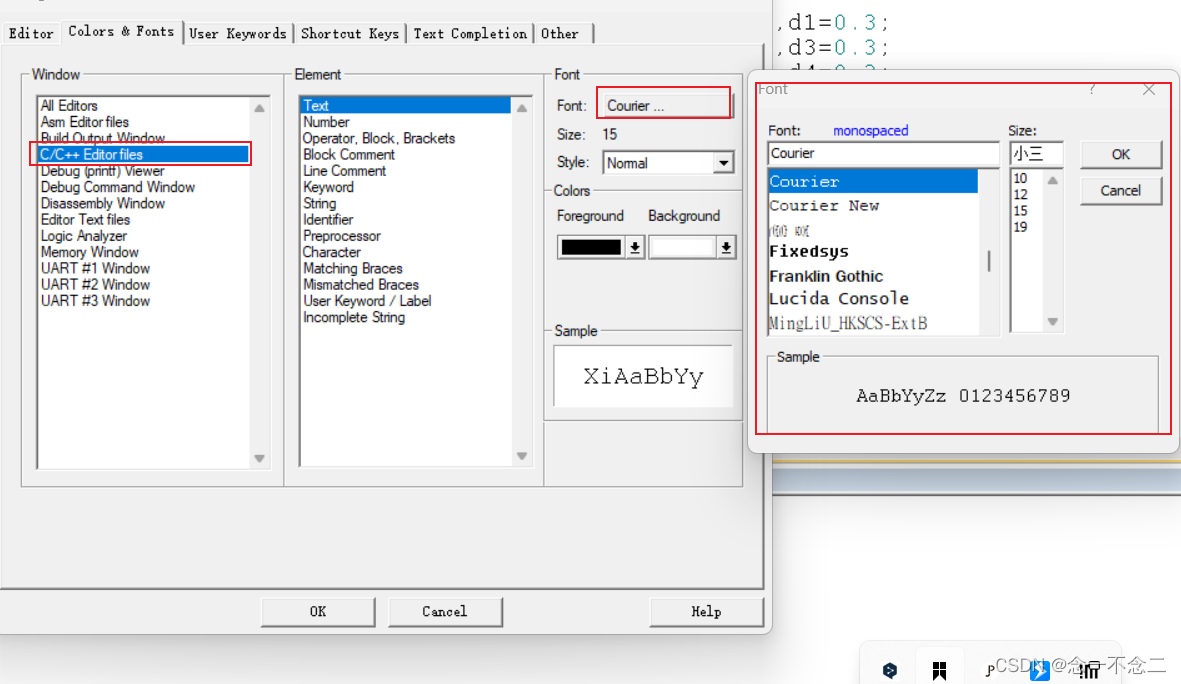 Keil5调节字体颜色和大小，设置代码缩进，解决中文显示乱码的问题_keil5工具栏如何设置字体大小-CSDN博客