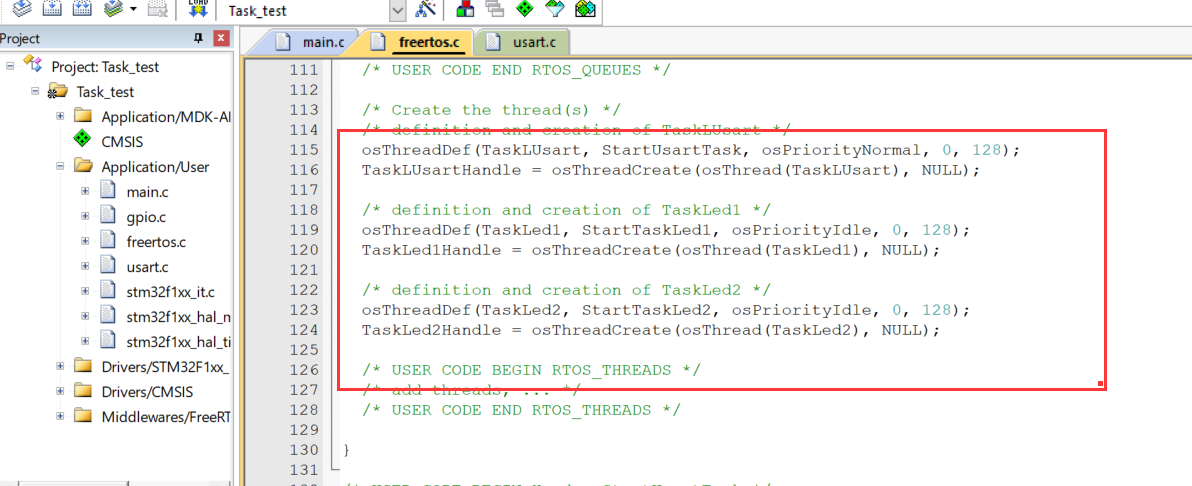 stm32F103C8T6基于FreeRTOS操作系统的多任务（STM32CUBEMX）_stm32f103c8t6可以跑rtos吗-CSDN博客