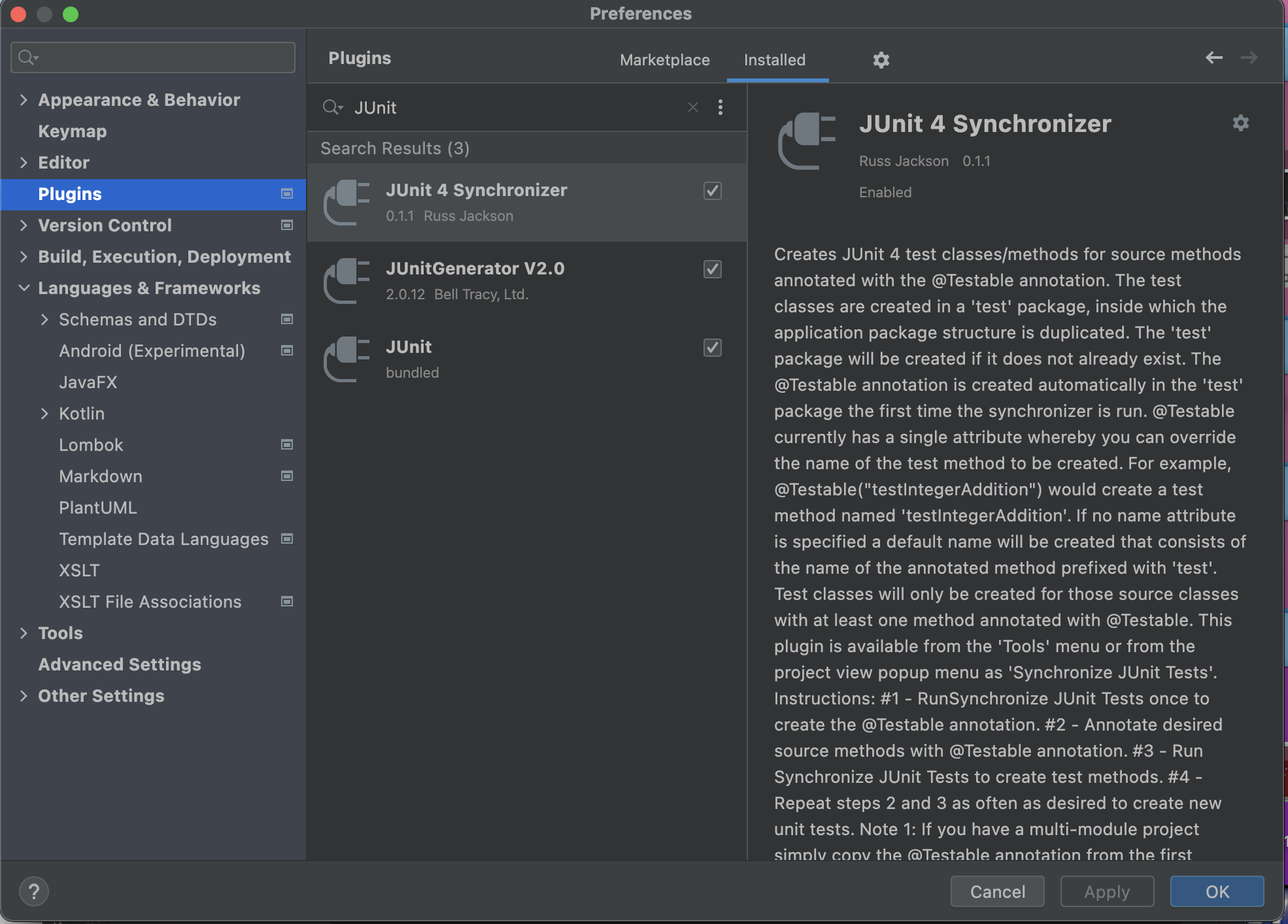 (Mac版）IDEA中JUnit4单元测试框架生成_mac idea怎么快速创建junit文件-CSDN博客