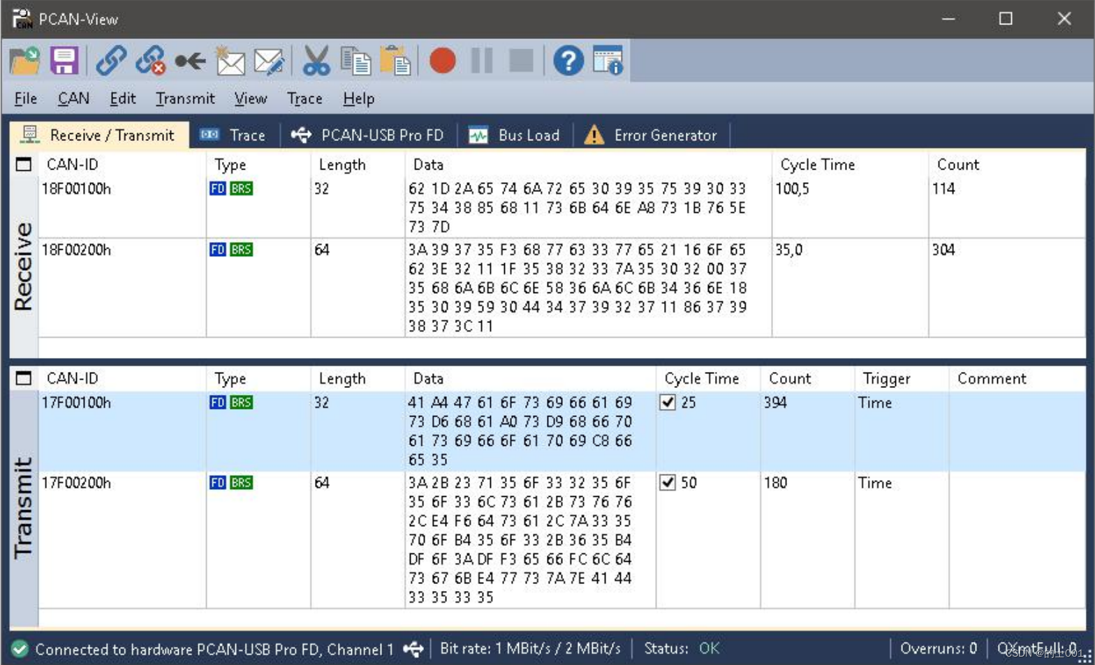Pcan Usb Pro Fd的使用方法pcanview发送文件 Csdn博客 