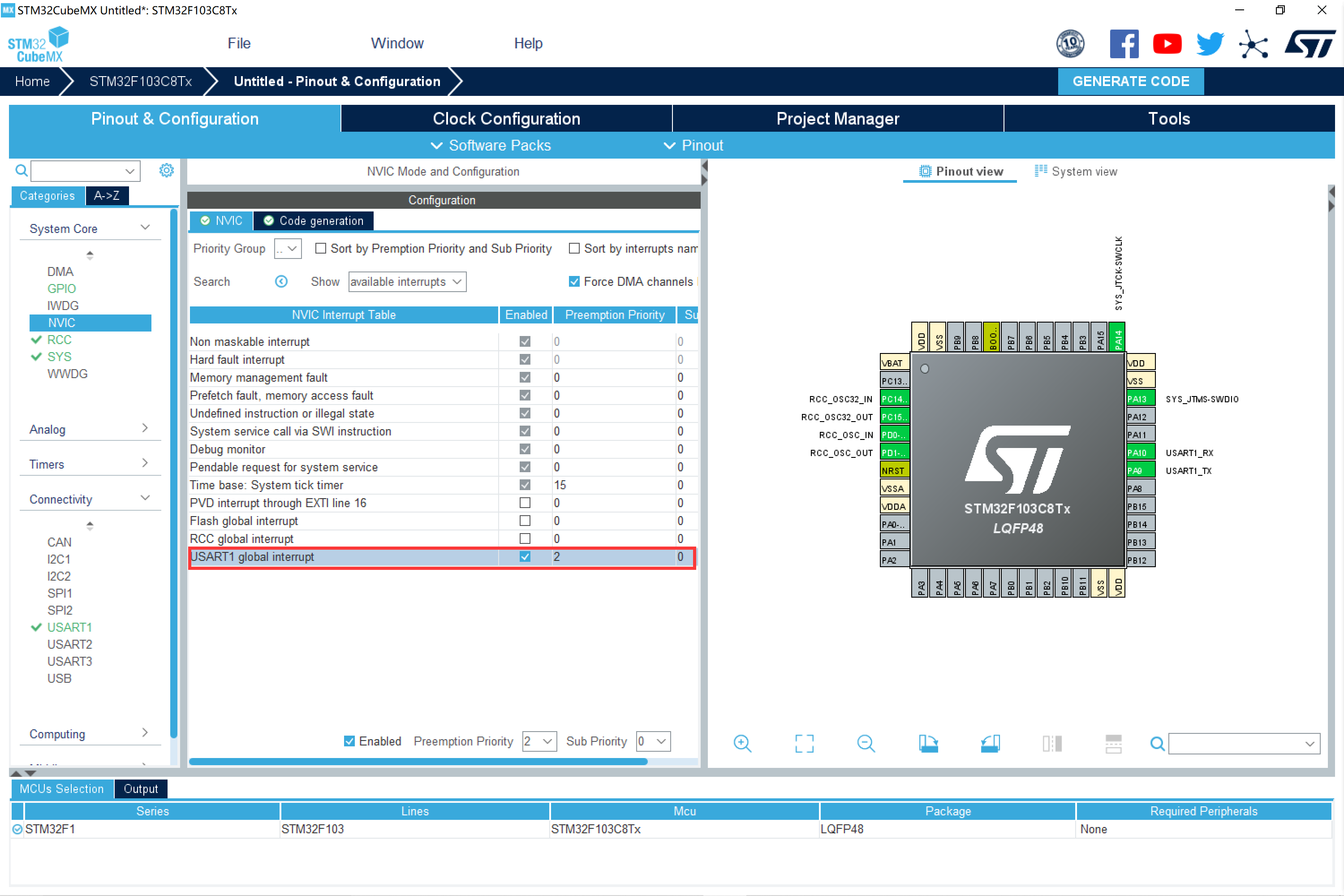 STM32F103中断串口通信USART_stm32f103串口中断-CSDN博客