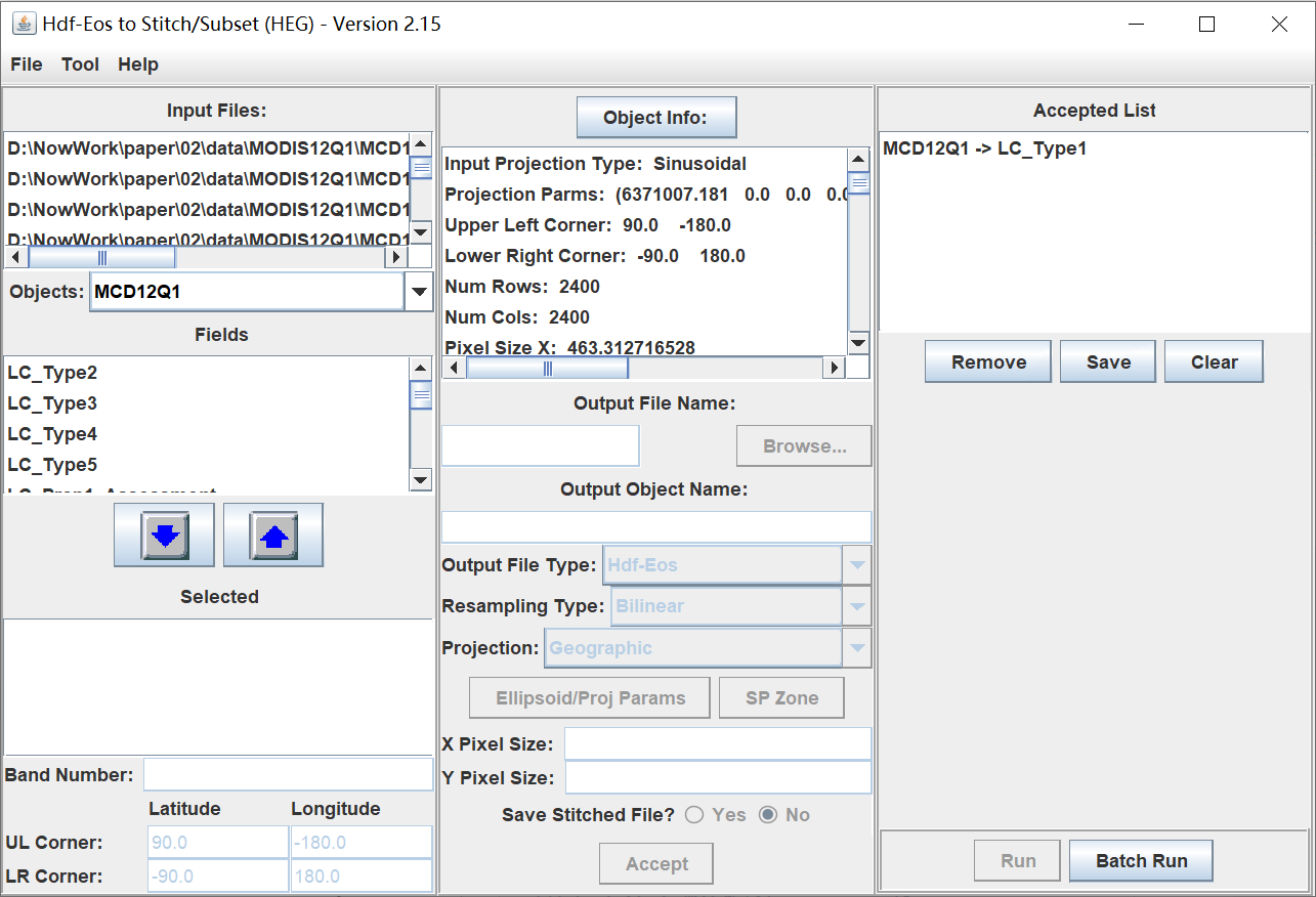 MCD12Q1数据处理教程——基于HEG、ArcGIS和ENVI-CSDN博客