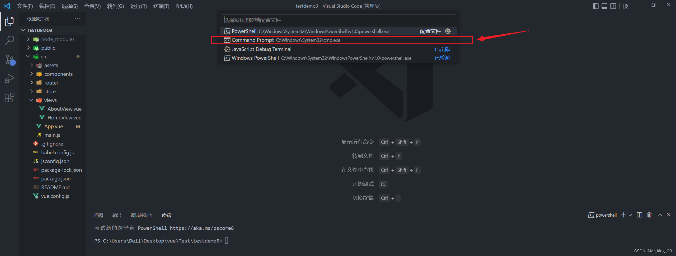 修改 VSCode 默认的终端为CMD的操作步骤_vscode终端改为cmd-CSDN博客