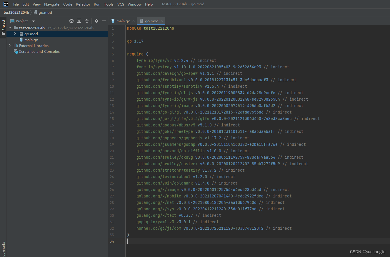 关于Go语言Gui框架fyne能运行却飘红报Cannot resolve symbol ‘fyne.io‘的问题解决办法_cannot resolve symbol 'io-CSDN博客