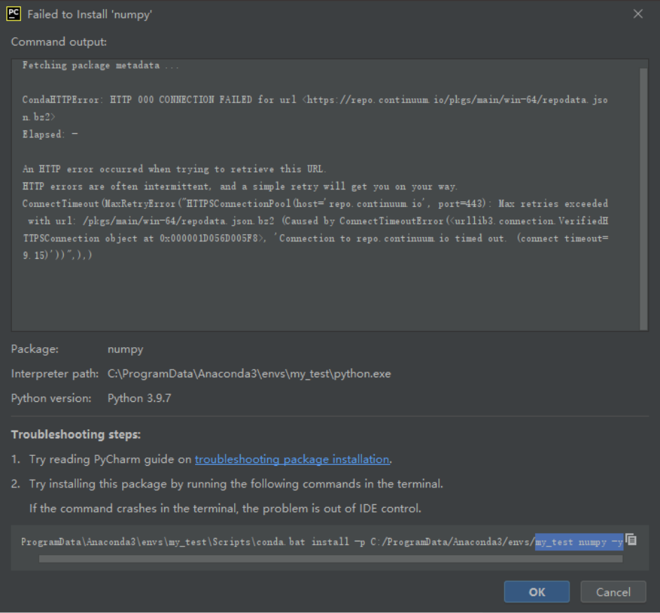 win10下 Anaconda使用conda连接网络出现错误(CondaHTTPError: HTTP 000 CONNECTION FAILED for url）--Python安装外库遇见 ...