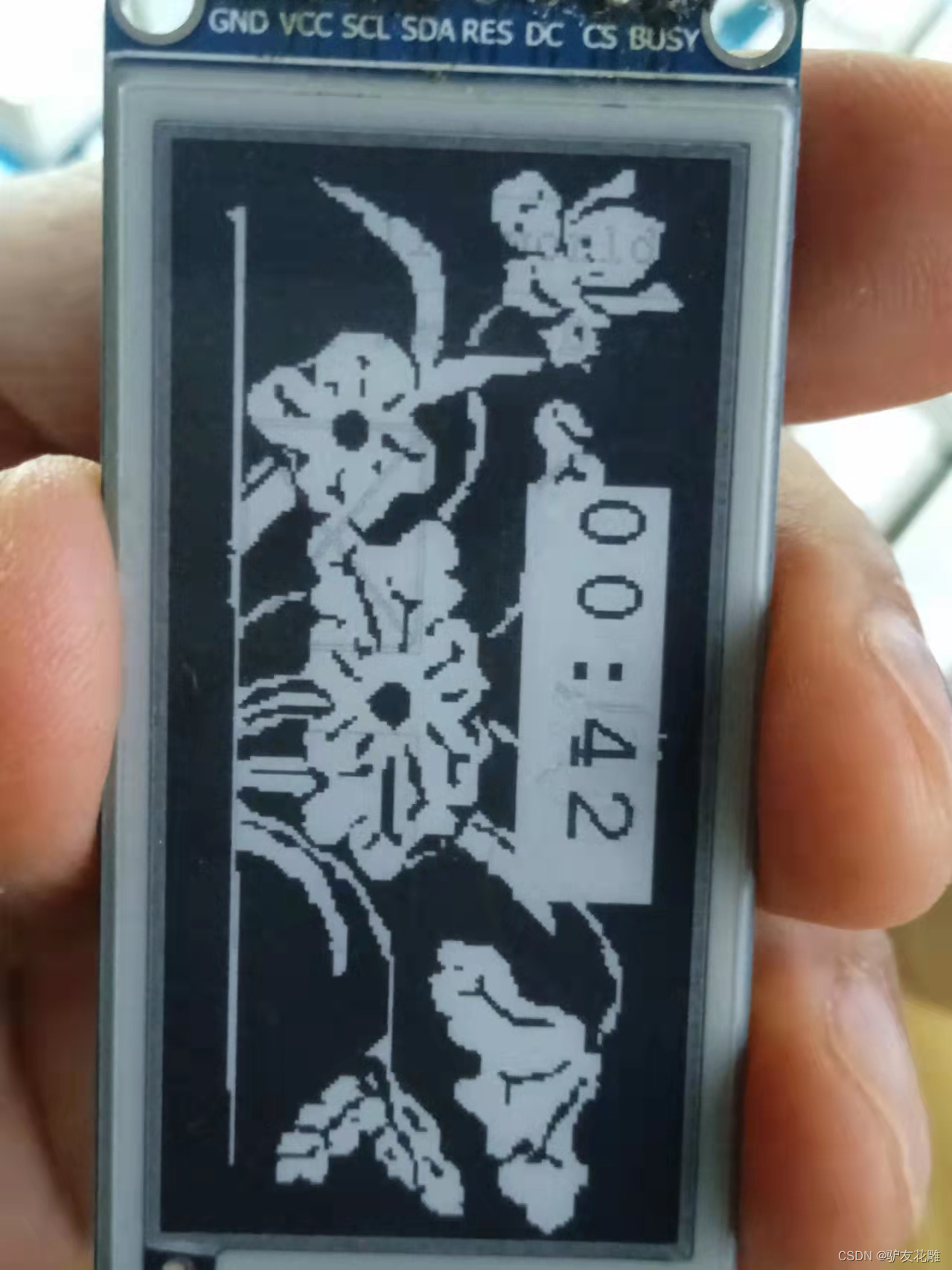 【雕爷学编程】arduino动手做（206） 尝试运行黑白色电子钟（测试213黑白墨水屏）arduino电子时钟 Csdn博客
