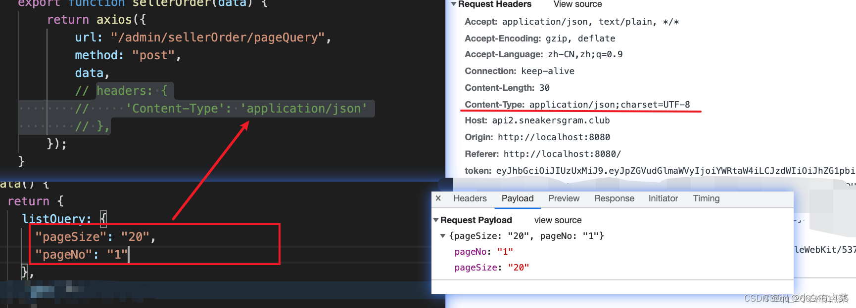 HTTP request Content-Type and Post need to use QS.Stringify in AXIOS ...