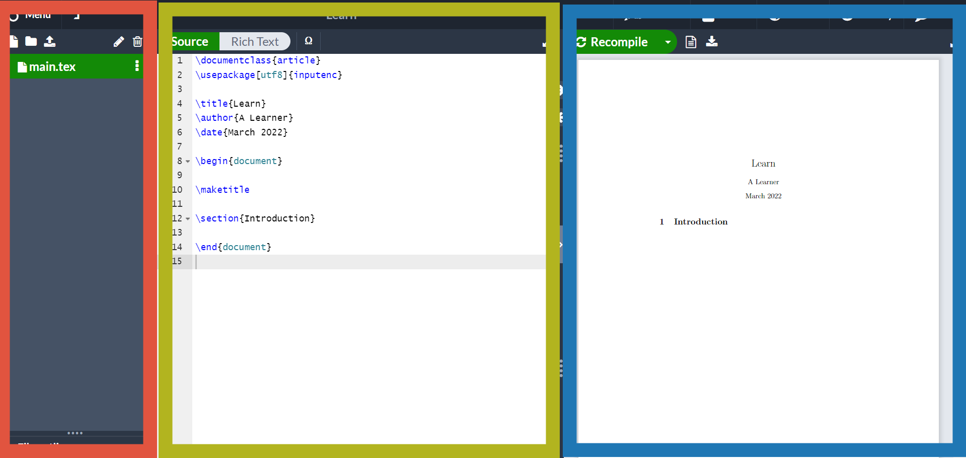 【排版】用Overleaf速成LaTeX代码（从入门到开门）_overleaf和latex有什么区别-CSDN博客