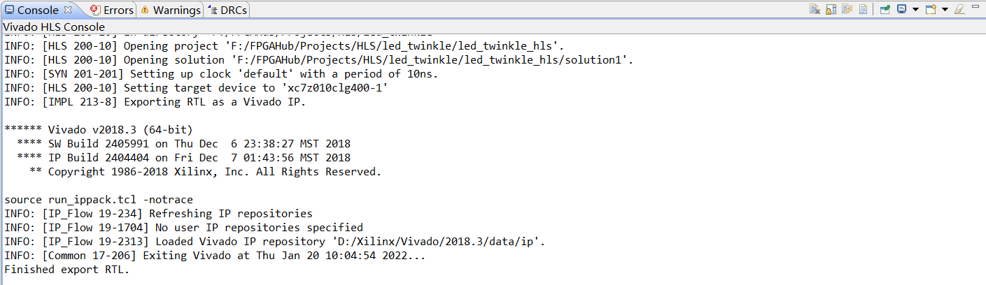 Vivado HLS生成IP核报错的解决方案_vivado hls生成ip核失败-CSDN博客