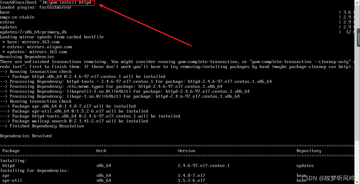 Centos7部署apache服务器 Csdn博客