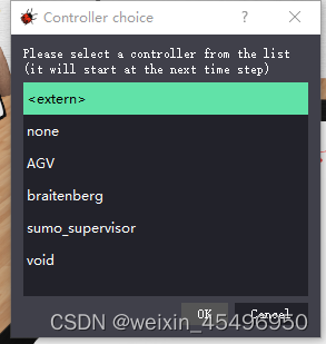 webots： Failed to attach extern robot controller: no available “＜extern＞“ robot controller found ...