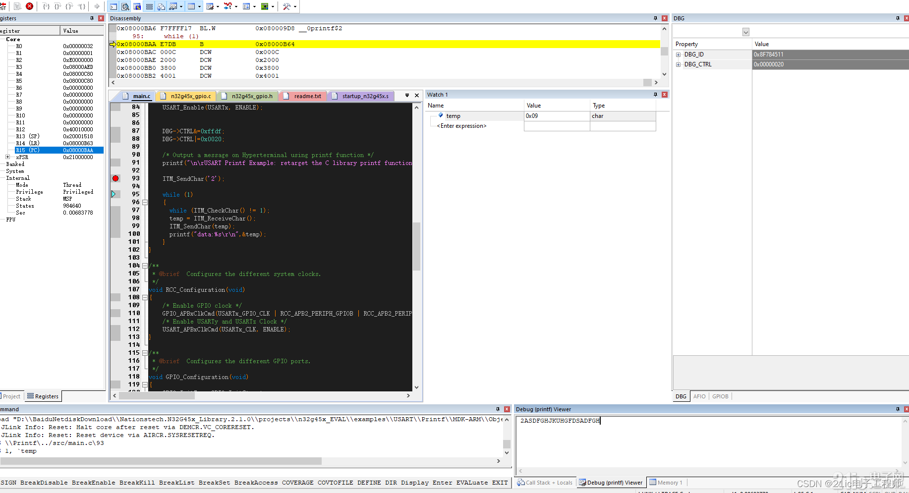 【开源代码】-基于国民N32G45x系列MCU使用JLINK的SWO Viewer 组件工具_jlink swo-CSDN博客