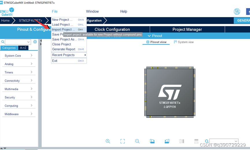 STM32 CUBEMX 修改单片机型号 个人操作记录_cubemx重新选择芯片-CSDN博客