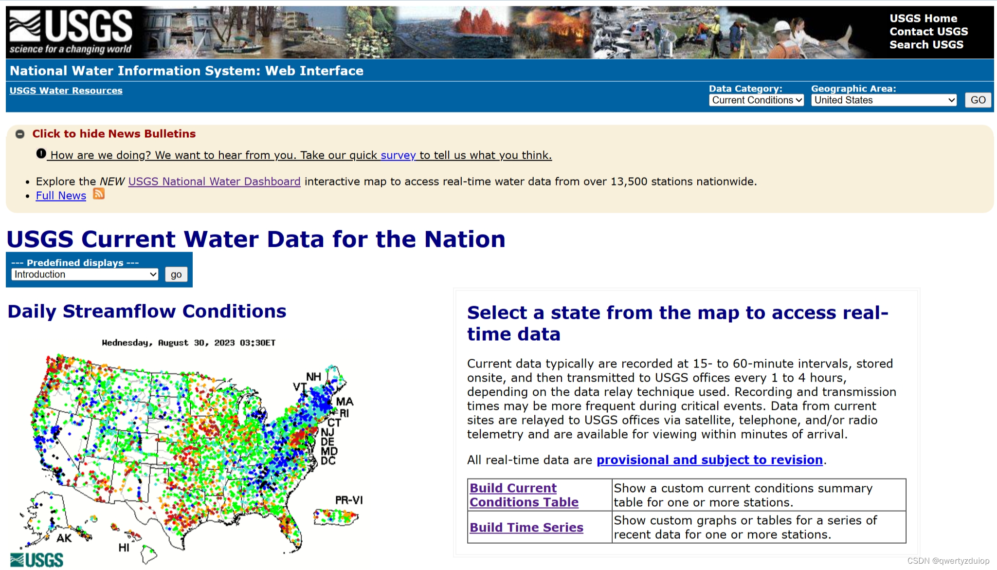 【原创】用USGS网站查看实时水位和流量数据_usgs怎么使用-CSDN博客