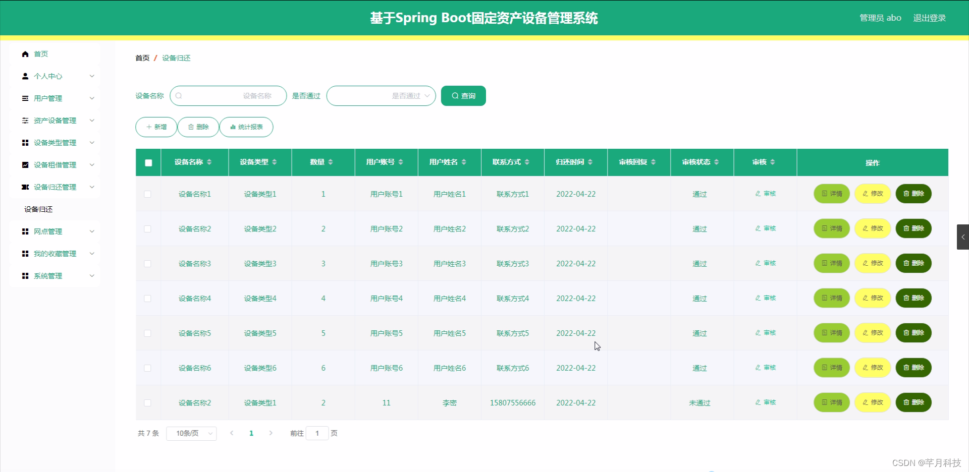 springboot毕设项目基于Spring Boot固定资产设备管理系统b70c9（java+VUE+Mybatis+Maven+Mysql）_基于springboot的校园固定资产管理系统 ...