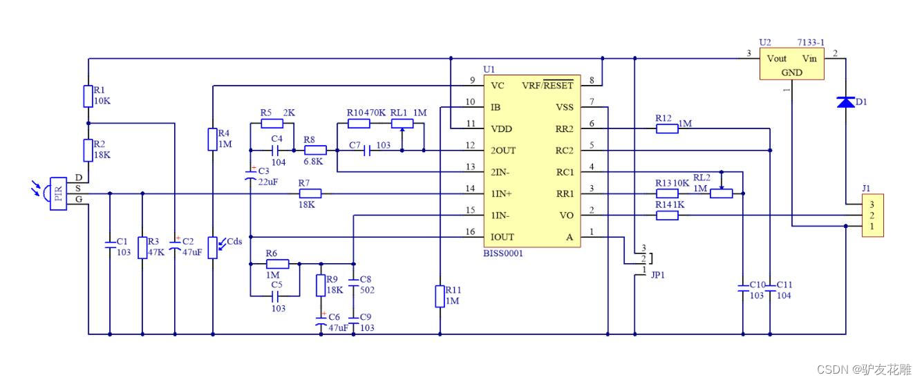 【雕爷学编程】Arduino动手做（66）---HC-SR501热释电传感器模块3_热释电传感器sr501电路图-CSDN博客