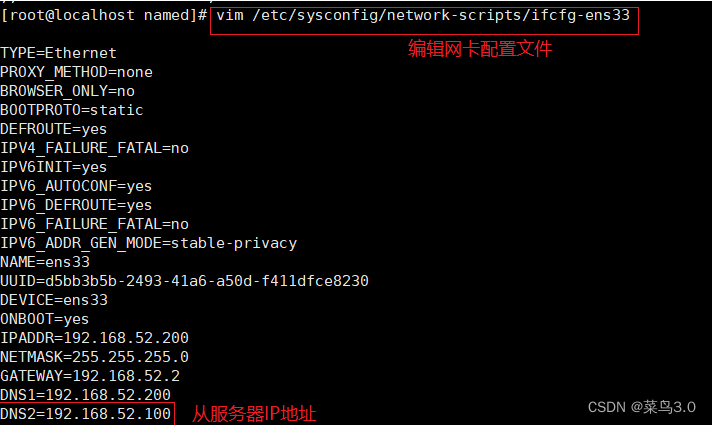 Linux中DNS域名解析服务_linux配置dns域名解析服务器_菜鸟3.0的博客-CSDN博客