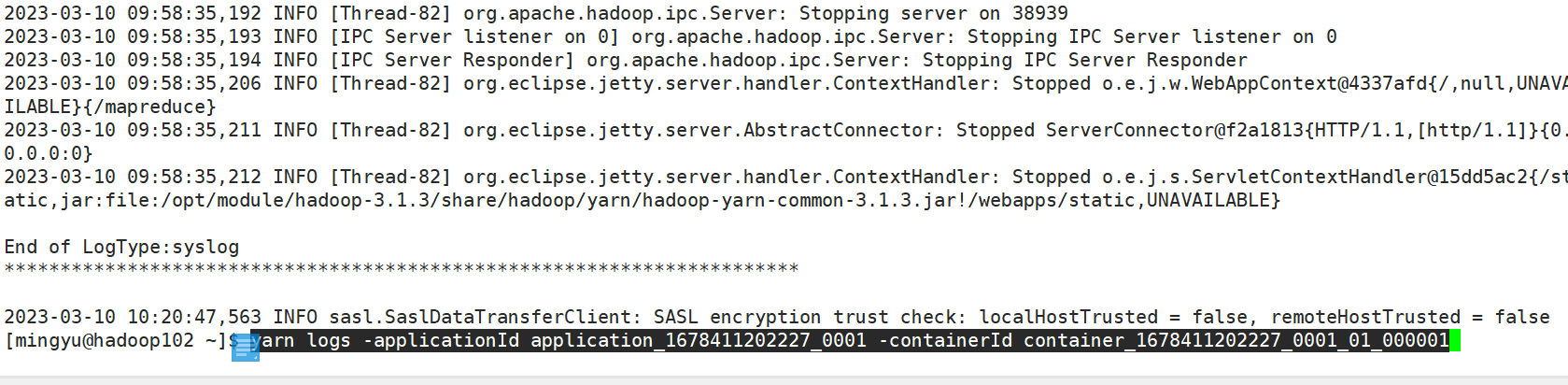Yarn常用命令_yarn 获取日志命令-CSDN博客
