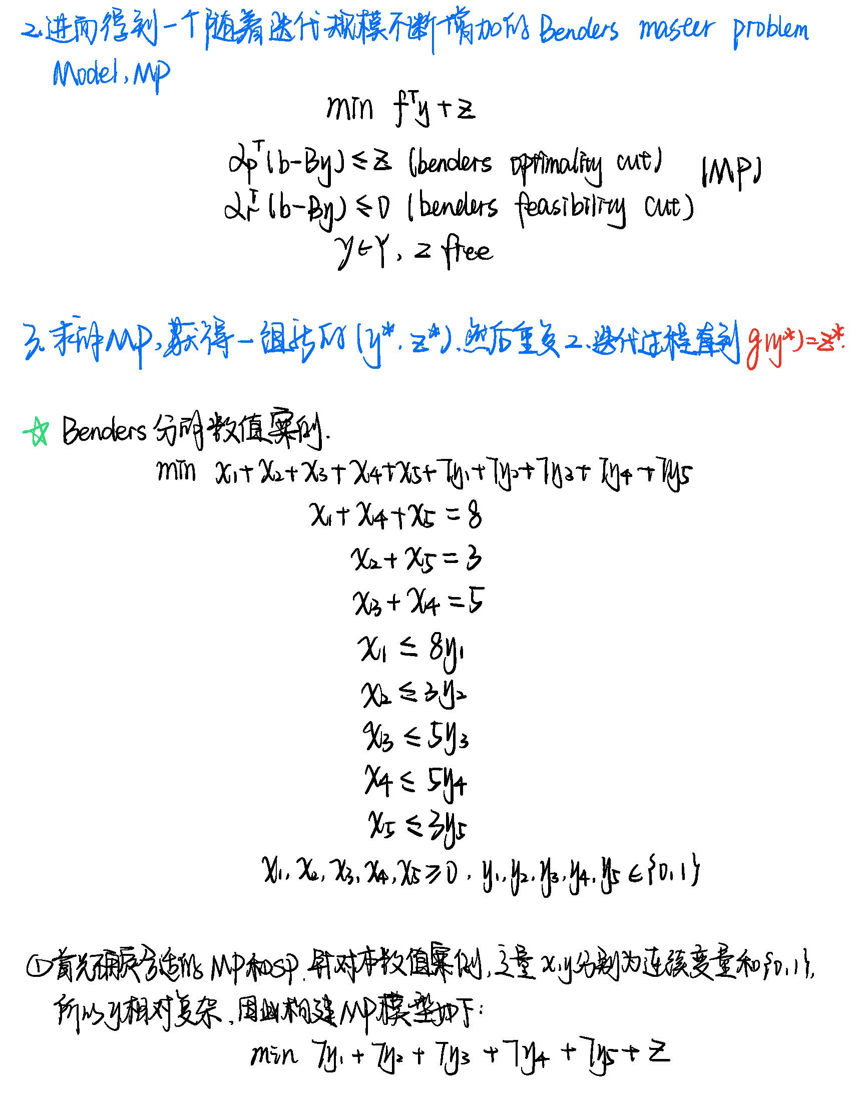 Benders分解(Benders Decomposition)算法：算法原理+具体算例_benders分解算法-CSDN博客
