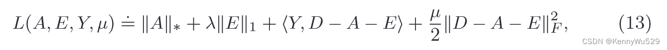 入门：The Augmented Lagrange Multiplier Method for Exact Recovery of Corrupted Low-Rank Matrices辅助 ...