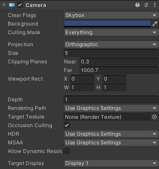 【学习笔记】Unity基础（八）【镜头camera组件属性（clear flag、target texture、occlusion culling、镜面效果、小地图等）】_unity ...