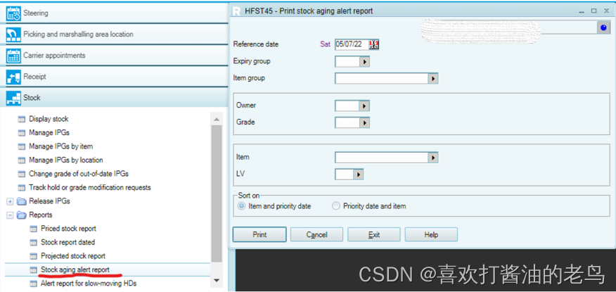 Reflex WMS入门系列二十三：几个库存相关的报表_wms统计报表-CSDN博客